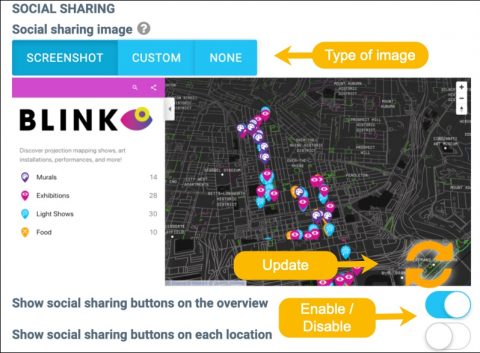 Share your maps on social networks