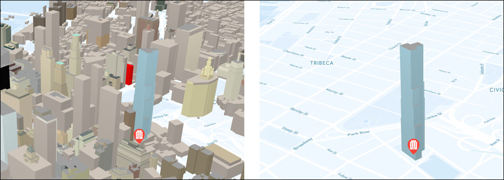 Show specific 3D buildings on your map