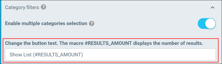 Multiple Category Selection – Mapme