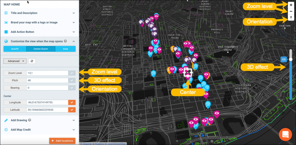 How to control your map home and category views?