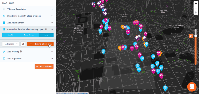 How to control your map home and category views?